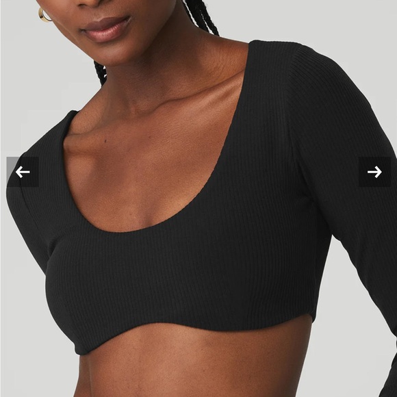 ALO Yoga | Tops | Alo Yoga Ribbed Defined Long Sleeve Bra | Poshmark